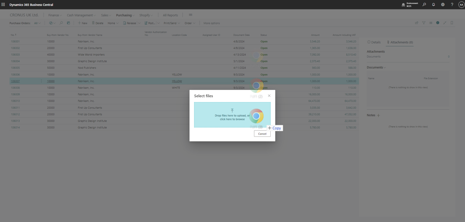 Use drag and drop on file upload dialog to attach multiple files – Dynamics Insights